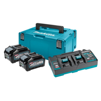 Makita set punjač i 2 baterije XGT u Makpac koferu DC40RB,BL4040x2 191U00-8