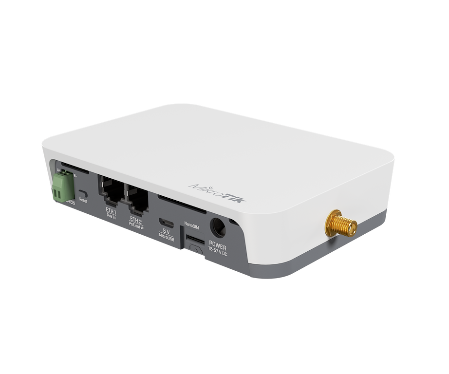 MikroTik KNOT univerzalni IoT LoRa 863-870MHz gateway RB924iR-2nD-BT5&BG77&R11e-LR8 Modbus / RS485, GPIO, Narrow Band & CAT-M, NanoSIM, WiFi N300Mb/s, 2 LAN/WAN PoE in&out, BT 5.2, GPS, microUSB, ...