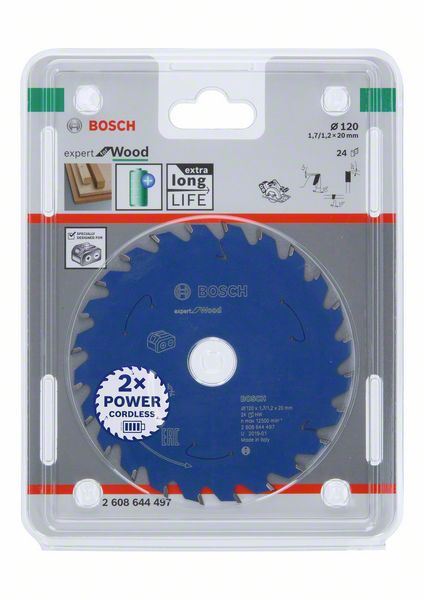 BOSCH® List kružne testere Expert for Wood za akumulatorske testere 190×1.5/1×30 T60