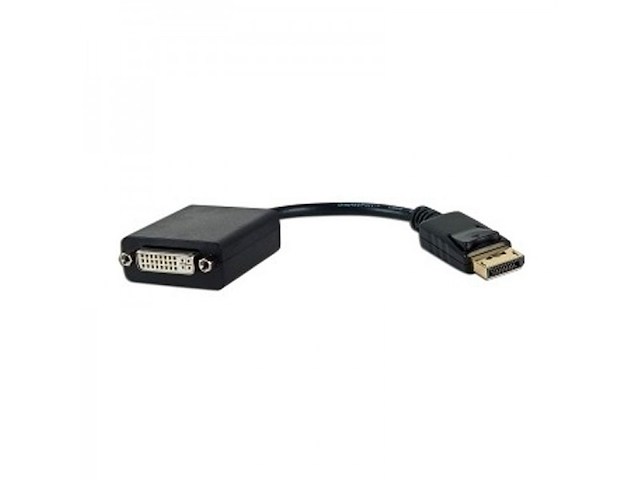 Fast Asia Adapter - konvertor DisplayPort (M) to DVI-I (F) crni