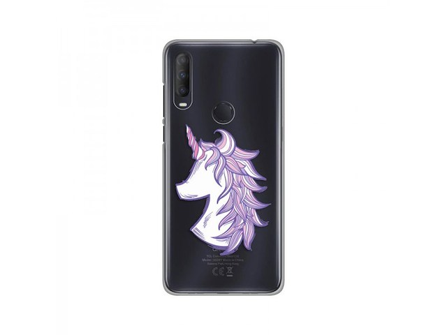 Maskica Silikonska Print Skin za Alcatel 1S 2020/5028D/A1 Alpha 20 Purple Unicorn