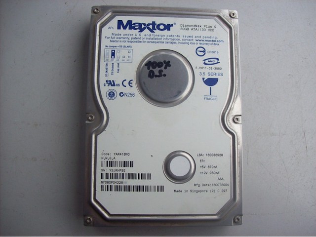 80 Gb Maxtor ata - 3.5 inca  - 100%  6Y080P0