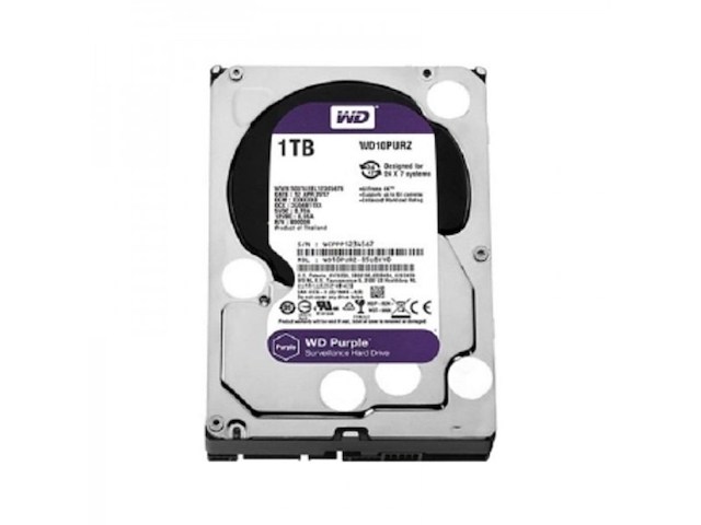 Wd 1TB 3.5` SATA III 64MB IntelliPower WD10PURZ Purple