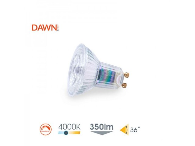 DAWN LED SIJALICA GU10 DIM. 5.5W 4000K PAR16 50 350lm 36° IP20