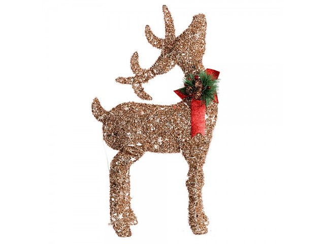 Novogodišnja dekoracija - jelen zlatni 64cm