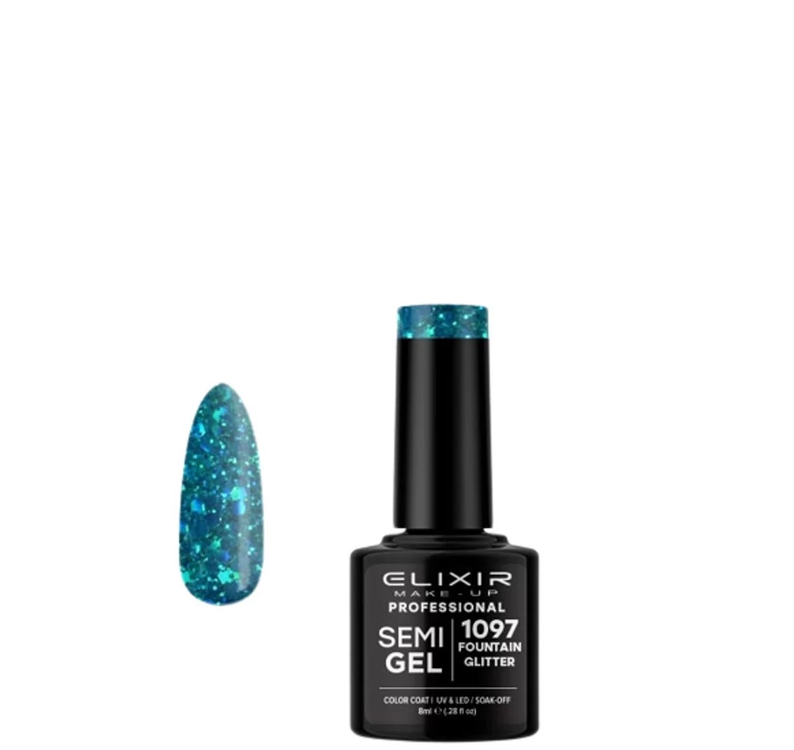 ELIXIR SEMI GEL LAK U BOJI 8ML 1097 GLITTER FOUNTAIN