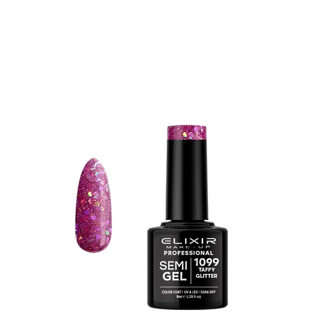 ELIXIR SEMI GEL LAK U BOJI 8ML 1099 GLITTER TAFFY