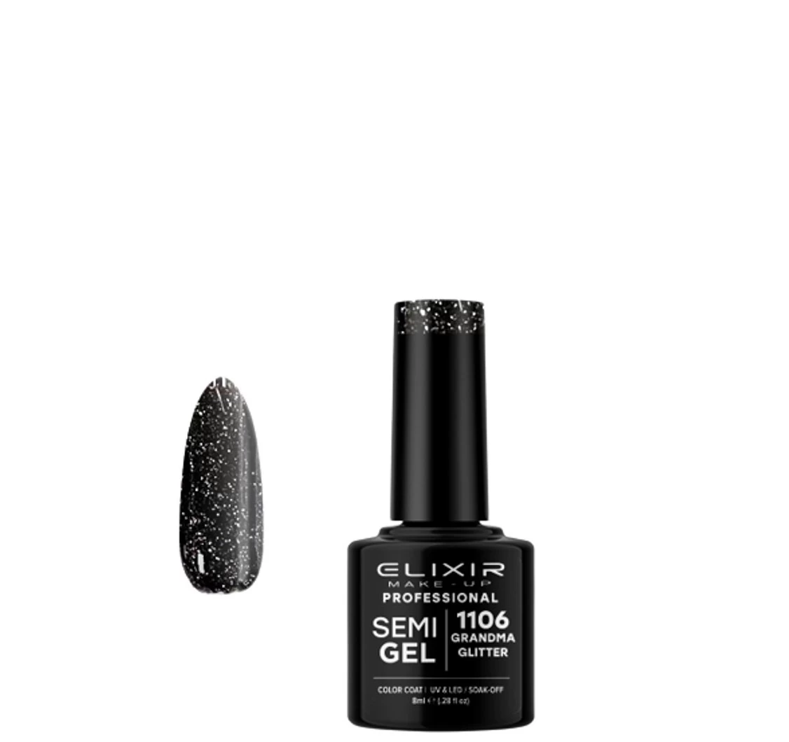 ELIXIR SEMI GEL LAK U BOJI 8ML 1106 GLITTER GRANDMA