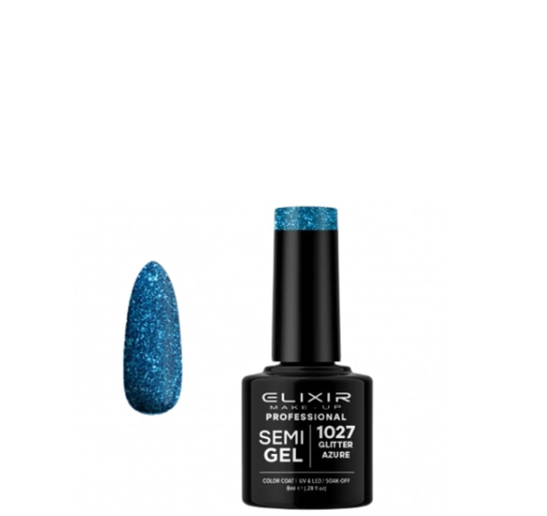 ELIXIR SEMI GEL LAK U BOJI 8ML 1027 GLITTER AZURE