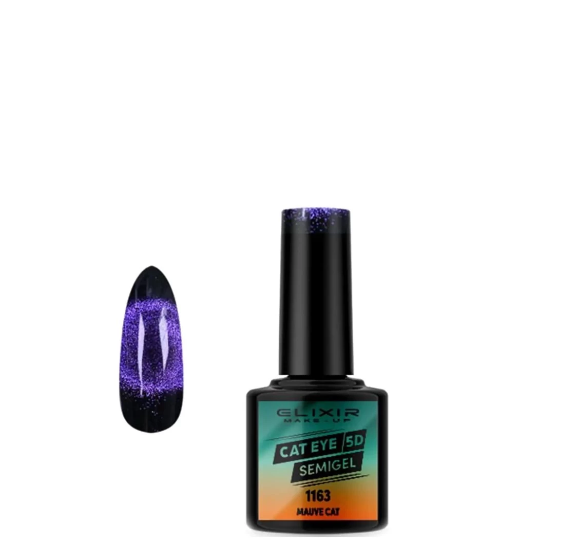 ELIXIR SEMI GEL LAK U BOJI 8ML 1163 CAT EYE 5D MAUVE CAT