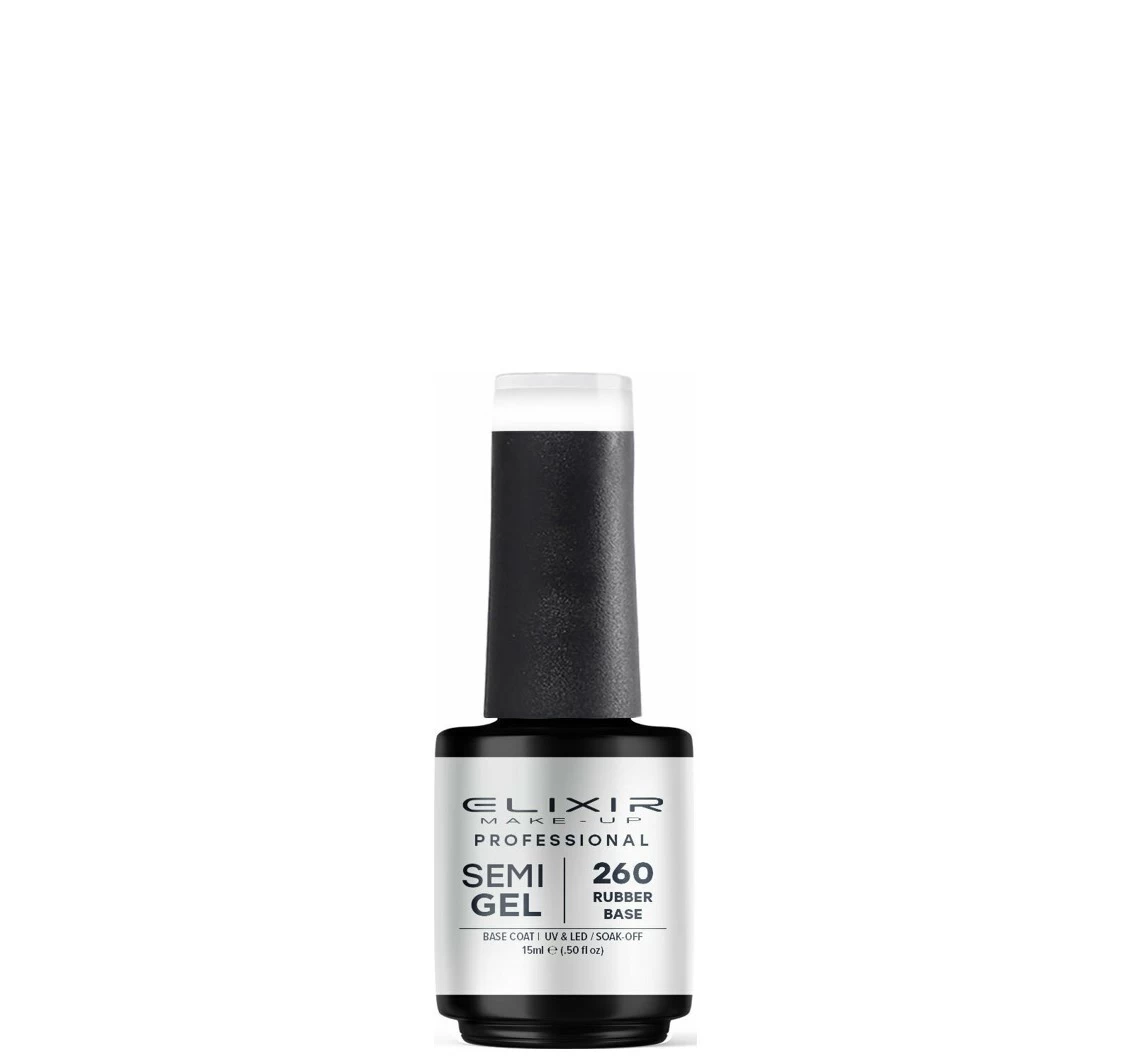 ELIXIR SEMI RUBBER BASE 15ML 260 COAT CLEAR