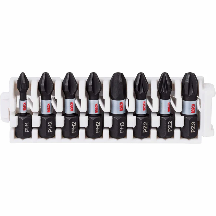 Bosch set kovanih bitova PH1/PH2/PH3/PZ2/PZ3 Impact Control 8-delni (2608522323)