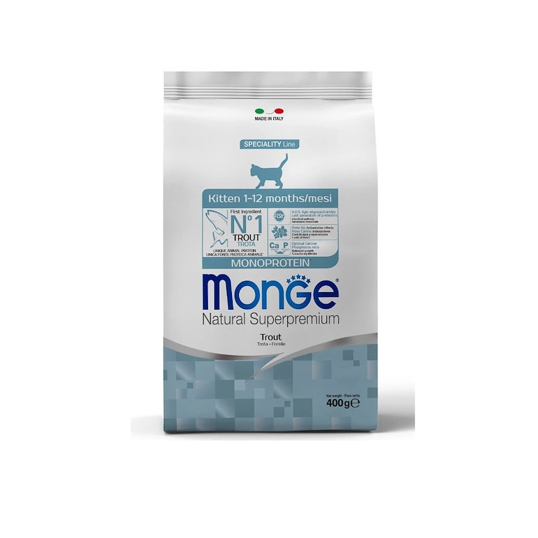 Monge Cat Kitten Monoprotein Pastrmka 0.4 KG