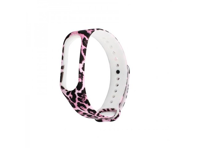 Narukvica za smart watch Xiaomi Mi Band M3/M4 leopard pink