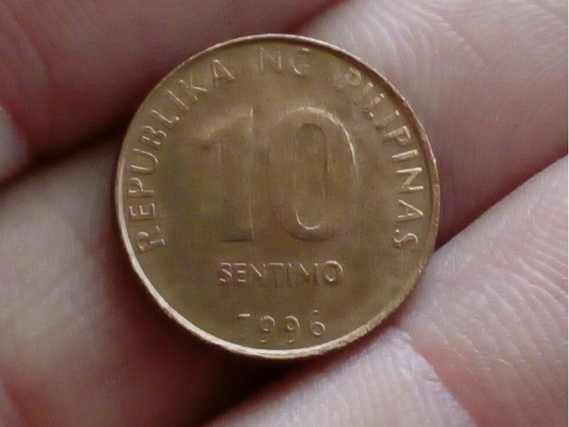 Filipini, 10 centi 1996