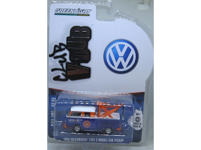 1:64 greenlight VW type 2 double cab pickup