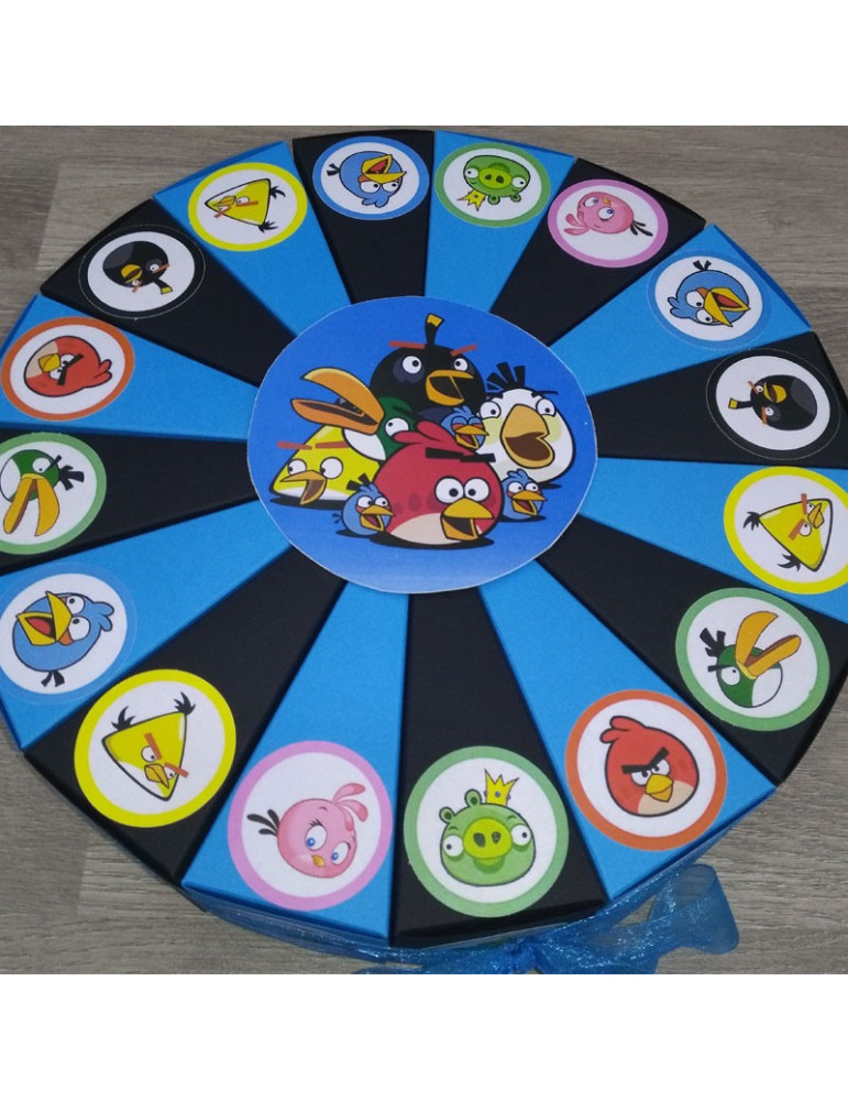 Angry Birds plavo - crna torta od kartona