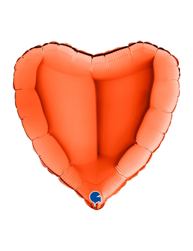 Narandžasto srce folija balon sa helijumom