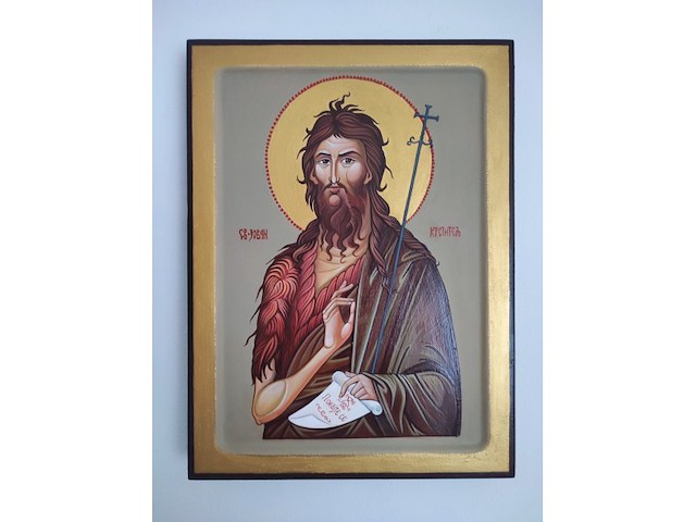 Sveti Jovan krstitelj, ikona na lipovoj dasci