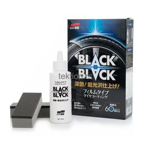 Soft99 Black&Black 110ml set za poliranje guma