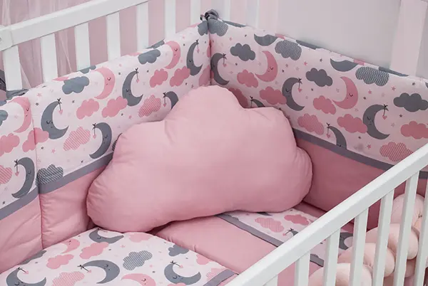 FIM BABY Posteljina za bebe Night roze