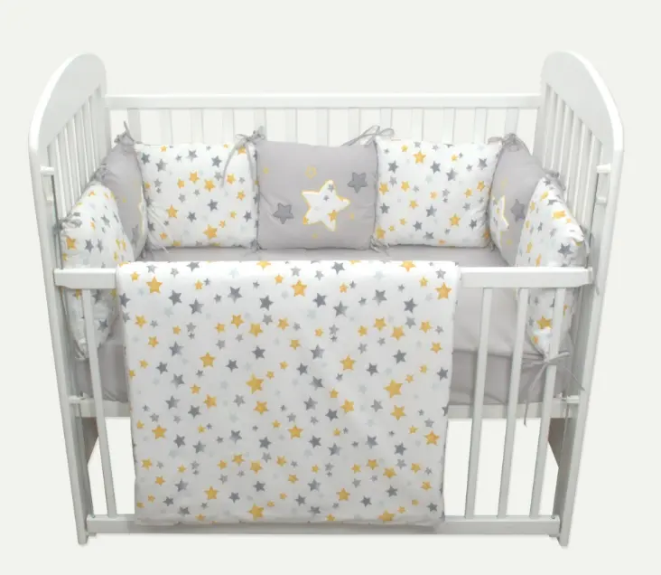 FIM BABY Posteljina za bebe sa jastucima siva