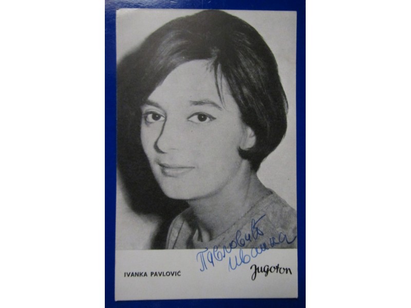 Muzička Jugoton Kartica-Ivanka Pavlović,Autogram,Potpis