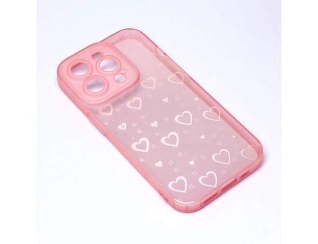 3G Heart Color IMD roze zaštitna maska za mobilni iPhone 14 plus 6.7