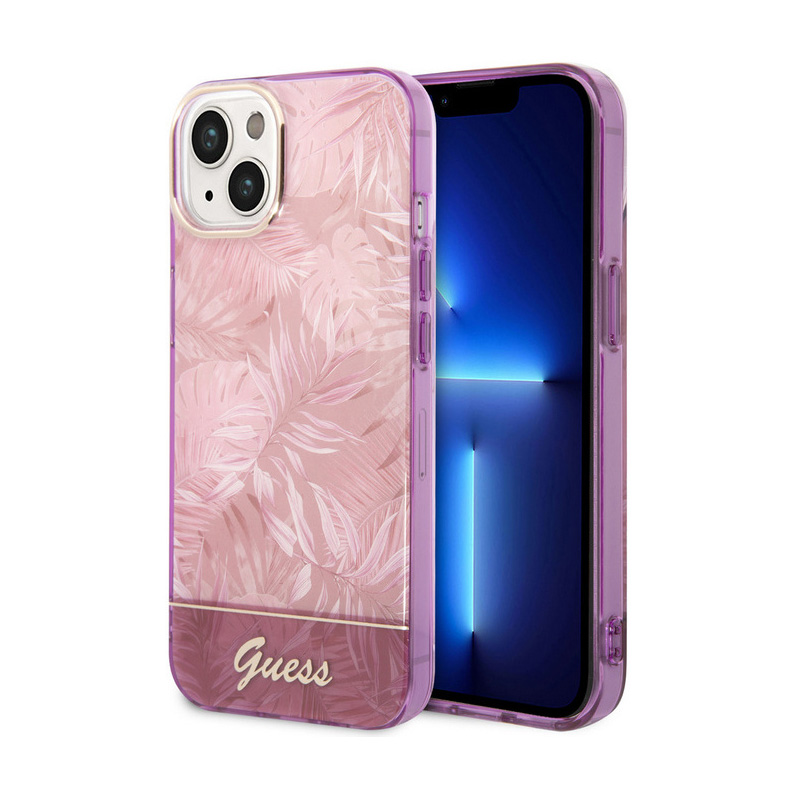 Maska(futrola) Guess Hc IML Electro Cam Jungle za iPhone 14 Plus 6.7 pink (GUHCP14MHGJGHP)