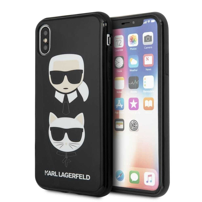 Maska(futrola) Karl Lagerfeld TPU Choupette za iPhone X/XS crna (KLHCPXTPUKICKC)