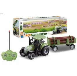 Igračka traktor sa prikolicom sa daljinskim upravljačem 35x9x10 cm