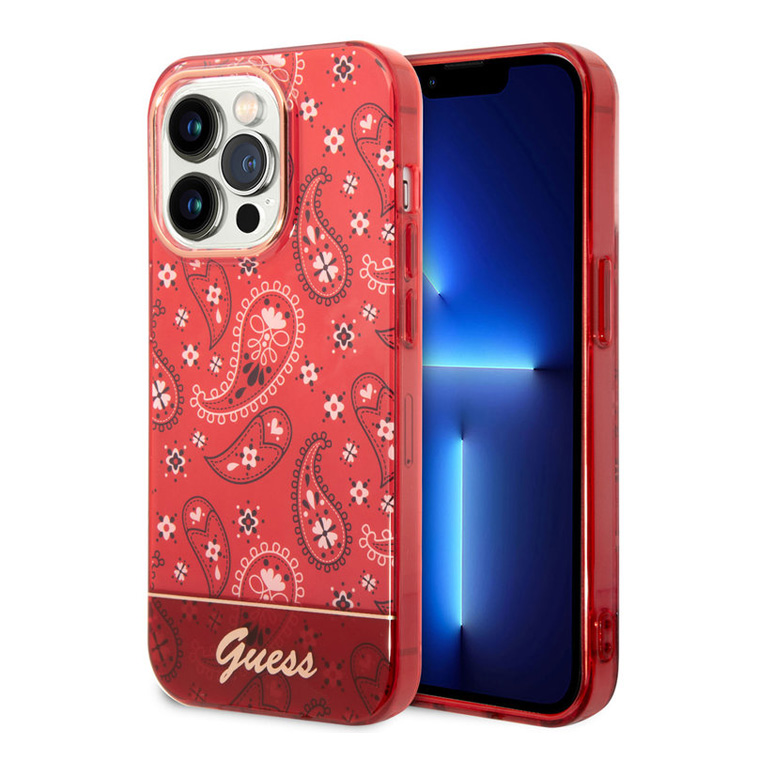 Maska Guess Hc IML Electro Cam Raisley za iPhone 14 Pro 6.1 crvena (GUHCP14LHGBNHR)