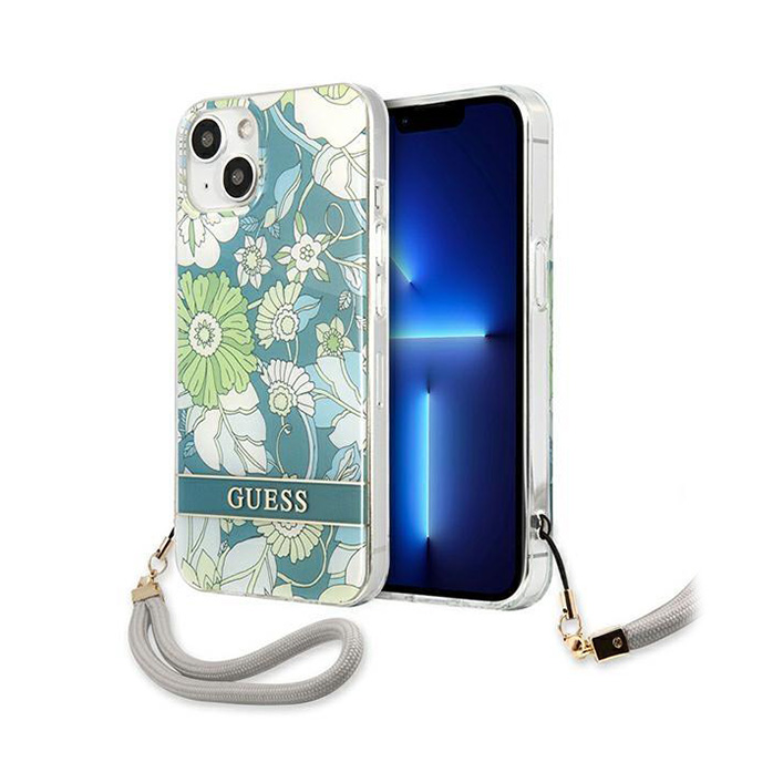 Maska Guess Hc PC/TPU Flower Cord za iPhone 13 6.1 zelena (GUHCP13MHFLSN)