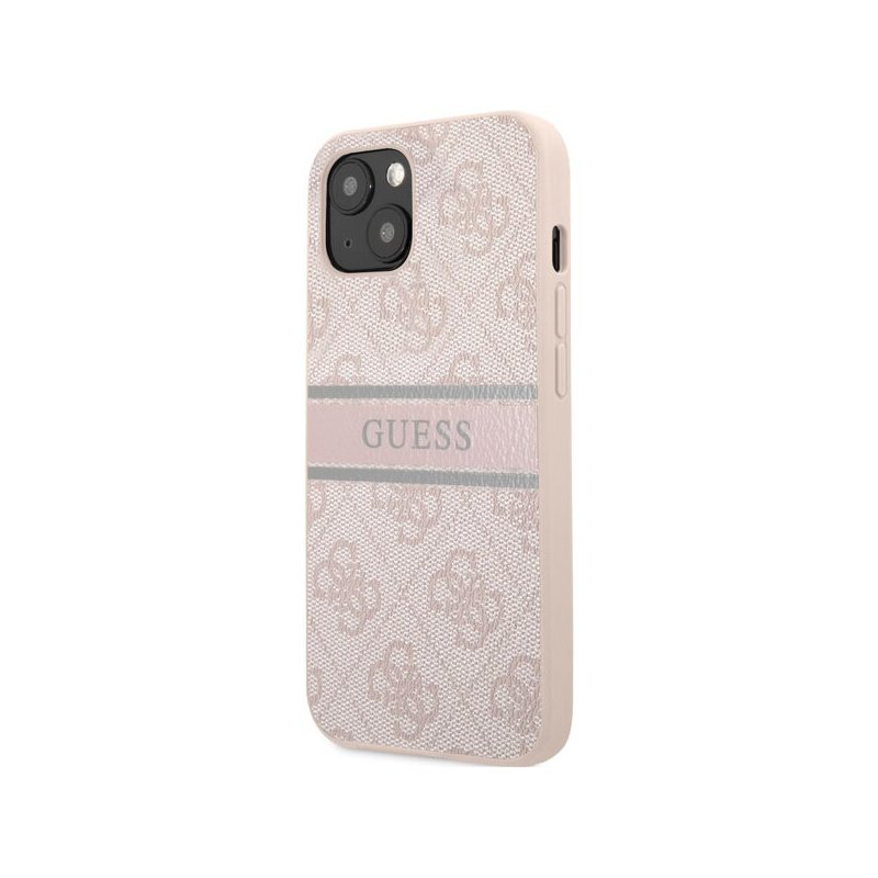 Maska Guess Hc PU 4G Stripe za iPhone 14 Plus 6.7 pink (GUHCP14M4GDPI)