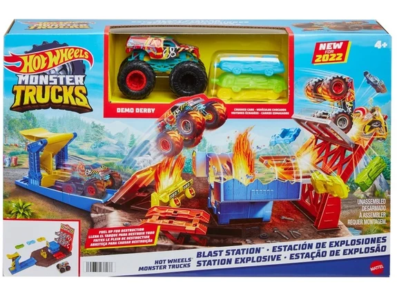 Hot Wheels Monster truck set sa ispaljivačem