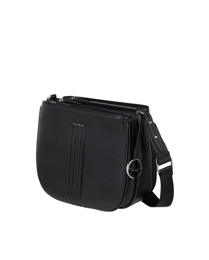 TORBA STRIPEY-SHOULDER BAG M BLACK Samsonite