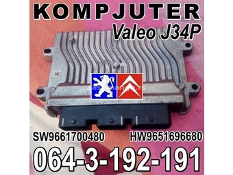 KOMPJUTER Valeo J34P Pežo Peugeot Citroen SW9661700480 , HW9651696680