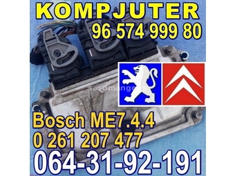 KOMPJUTER ME7.4.4 Bosch 0 261 207 477 Pežo 206 1.6-16V Peugeot Citroen , 9657499980