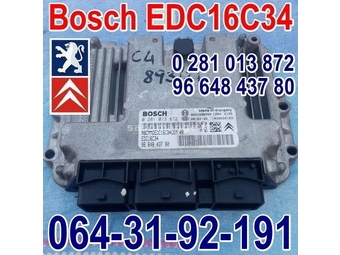 1.6 HDI KOMPJUTER Bosch EDC16C34 Pežo 308 Peugeot Citroen C3 , 0 281 013 872 . 9664843780