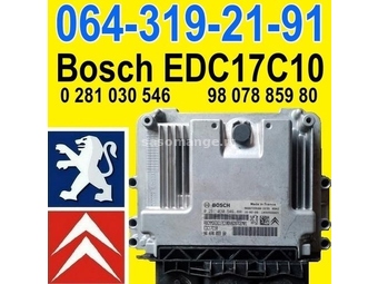1,6 HDI KOMPJUTER Bosch EDC17C10 Pežo Peugeot Citroen , 0 281 030 546 . 9807885980