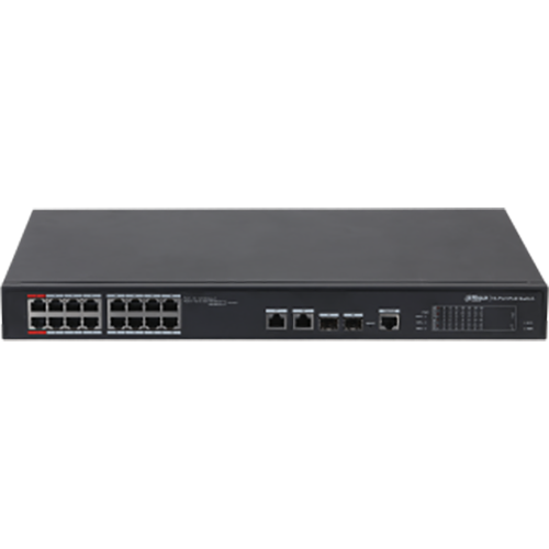 Dahua 16-port 100 Mbps + 2-port Gigabit Managed PoE Switch | PFS4218-16ET-240-V3