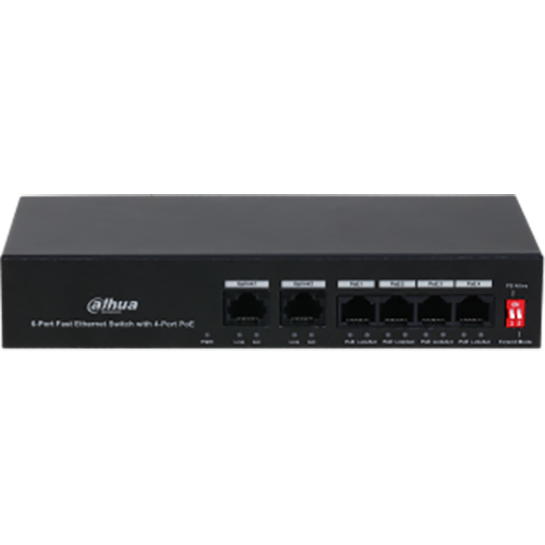 Dahua 6-Port Fast Ethernet 4-Port PoE Switch | PFS3006-4ET-36