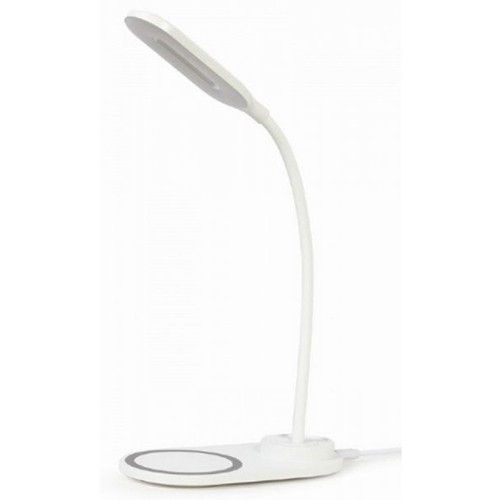 Gembird LED Stona lampa + QI bežični punjač max10W | TA-WPC10-LED-01-MX white