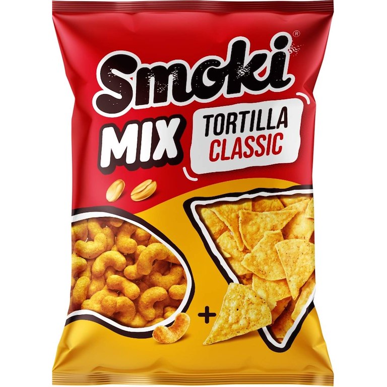 Smoki flips snack mix smoki i tortilja classic 90g smoki