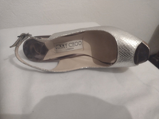 JIMMY CHOO SANDALE SREBRNE ORIGINAL