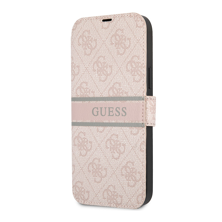 Maska(futrola) Guess Stripe Bk Pu za iPhone 13 6.1 roze (GUBKP13M4GDPI)