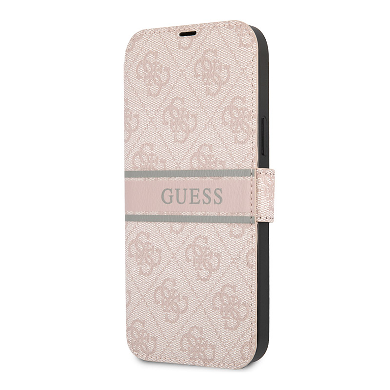 Maska(futrola) Guess Stripe Bk Pu za iPhone 13 Pro 6.1 roze (GUBKP13L4GDPI)
