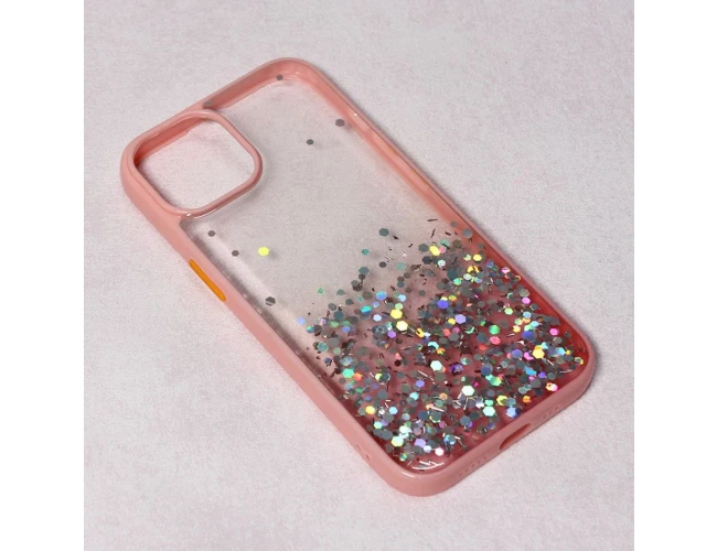 3G Frame Glitter zaštitna maska roze za iPhone 14 6.1