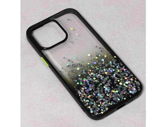 3G Frame Glitter zaštitna maska crna za iPhone 14 Pro Max 6.7