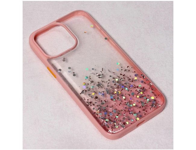 3G Frame Glitter zaštitna maska roze za iPhone 14 Pro Max 6.7